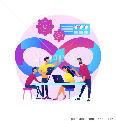 DevOps team abstract concept vector illustration.-插圖素材 [68822446] - PIXTA圖庫