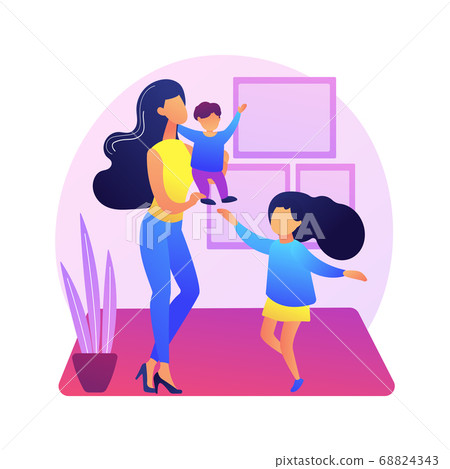 Single parent abstract concept vector... - Stock Illustration [68824343 ...