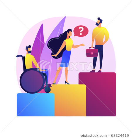 Workplace discrimination abstract concept... - Stock Illustration ...