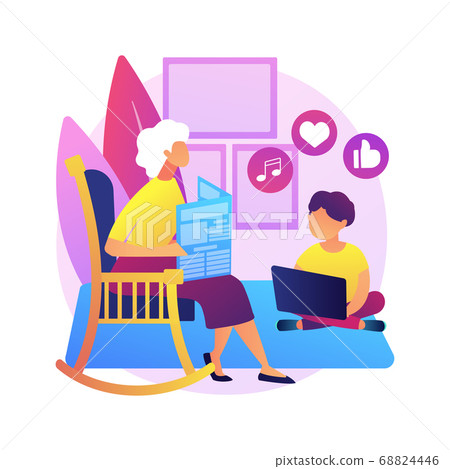 Generation gap abstract concept vector...-插圖素材 [68824446] - PIXTA圖庫