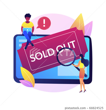 Sold-out event abstract concept vector... - Stock Illustration ...