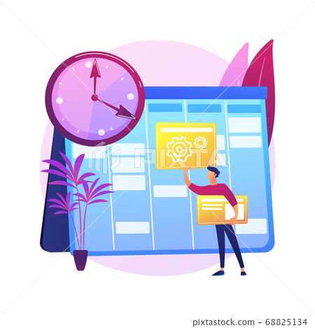 Set up daily schedule abstract concept vector... - Stock Illustration ...