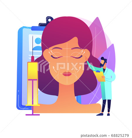 Face lifting abstract concept vector illustration. - Stock Illustration ...