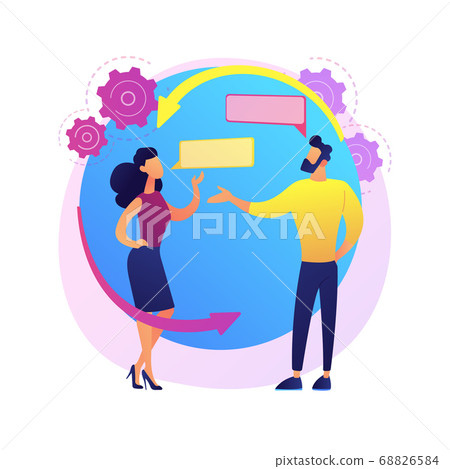 Social Interaction Skills abstract concept... - Stock Illustration ...