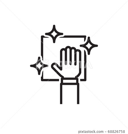 Clean surface outline icon, easy cleaning...-插圖素材 [68826758] - PIXTA圖庫