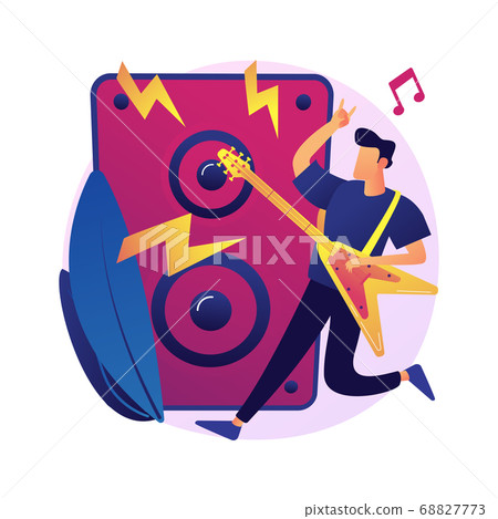 Rock music abstract concept vector illustration. - Stock Illustration ...