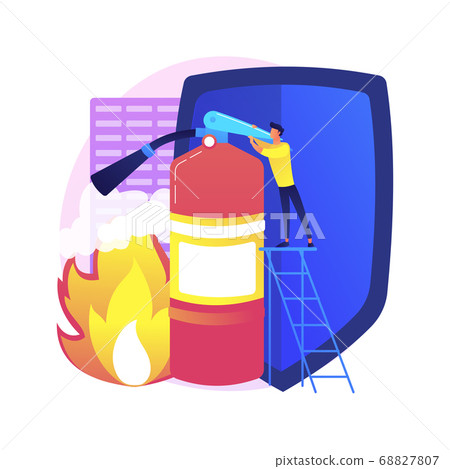 Fire protection abstract concept vector... - Stock Illustration ...