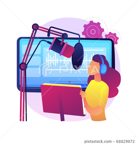 Voice over services abstract concept vector... - Stock Illustration ...