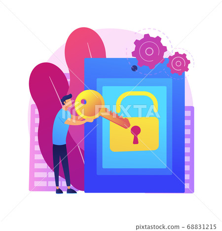 Access control system abstract concept vector... - Stock Illustration ...