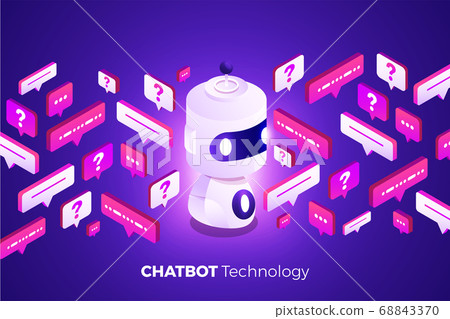 Isometric Chatbot technology - Stock Illustration [68843370] - PIXTA