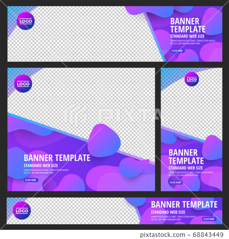 Set web banner standard size - Stock Illustration [68843449] - PIXTA