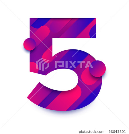Number BG Gradients 5 - Stock Illustration [68843801] - PIXTA