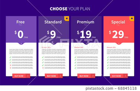UI User Interface Price List 05 - Stock Illustration [68845118] - PIXTA