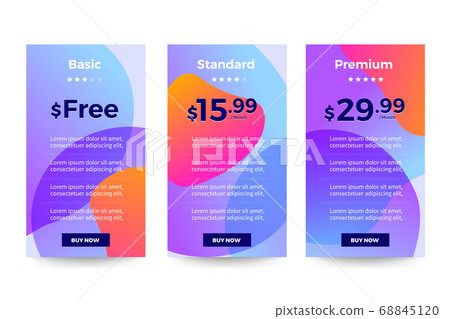 UI User Interface Price List 08 - Stock Illustration [68845120] - PIXTA