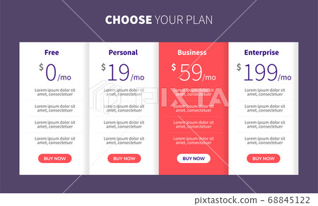 UI User Interface Price List 06 - Stock Illustration [68845122] - PIXTA