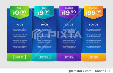 UI User Interface Price List 07 - Stock Illustration [68845127] - PIXTA