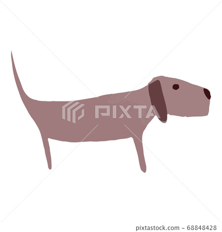 Isolated cartoon dog in minimal pretty style - Stock Illustration ...