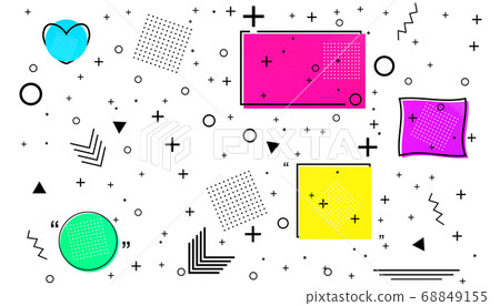Memphis card with geometric shapes. Luxury... - Stock Illustration ...