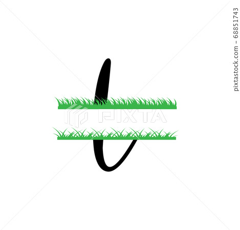 Initial l grass monogram split letter vector - Stock Illustration ...