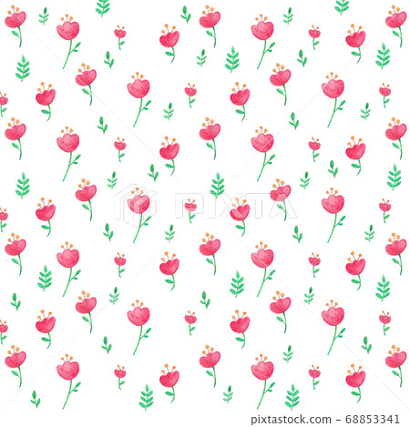 pink flower pattern illustration - Stock Illustration [68853341] - PIXTA