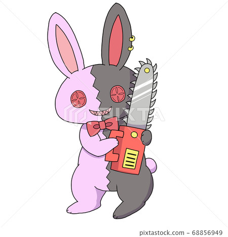Chainsaw rabbit - Stock Illustration [68856949] - PIXTA