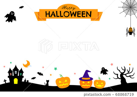 Simple Halloween illustration frame (with copy... - Stock Illustration ...