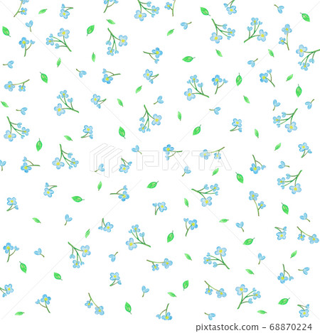small blue flower pattern image - Stock Illustration [68870224] - PIXTA