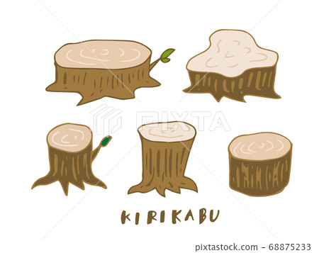 Stump 5 types set illustration - Stock Illustration [68875233] - PIXTA