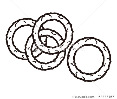Vector illustration of onion ring - Stock Illustration [68877567] - PIXTA