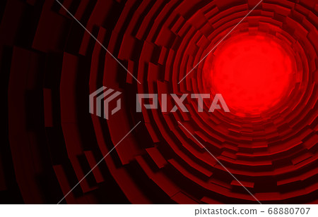 Red Sci-Fi Architecture Background Circular...-插圖素材 [68880707] - PIXTA圖庫