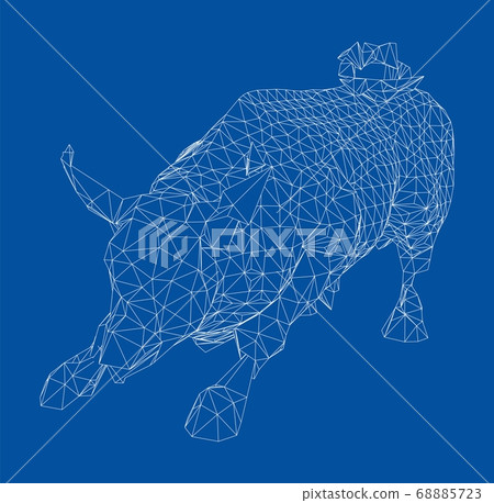 The Charging Bull. Vector - Stock Illustration [68885723] - PIXTA