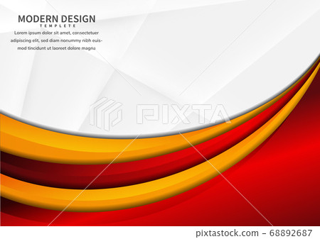 Abstract curve red and yellow vibrant layer - Stock Illustration ...