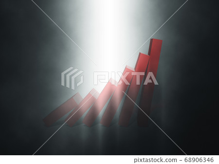 Falling red bar chart - Stock Illustration [68906346] - PIXTA