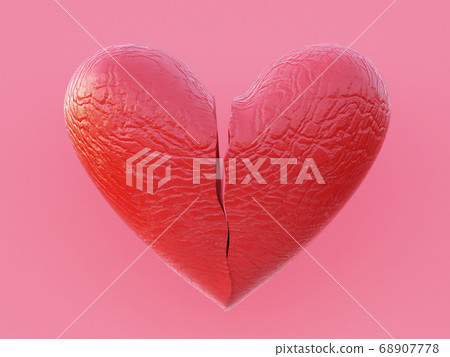 Broken heart shape classic. Fall out of Love - Stock Illustration ...