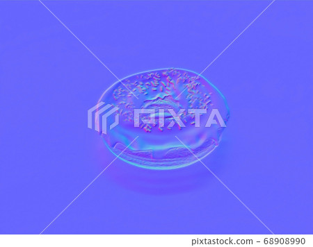 Normal map of donut with glaze, sweet unusual - Stock Illustration ...