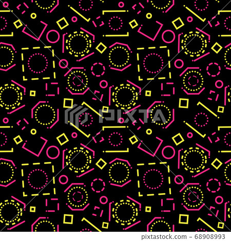 Abstract background with pink-yellow geometric - Stock Illustration ...