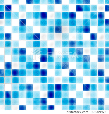 Blue tile background (square) - Stock Illustration [68909975] - PIXTA