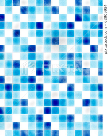 Blue tile background (vertical) - Stock Illustration [68909984] - PIXTA