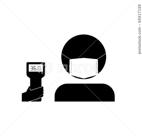 Pictogram to measure body temperature - Stock Illustration [68917189 ...