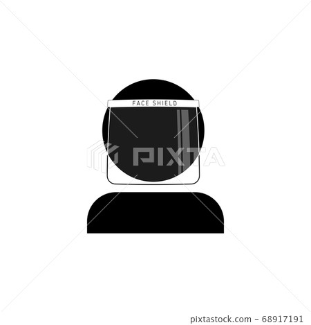 Face shield pictogram - Stock Illustration [68917191] - PIXTA