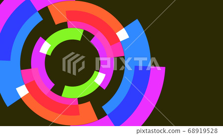 CG circle Multiple overlapping half circles - Stock Illustration ...