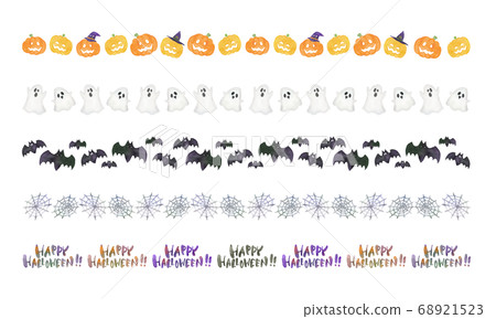 Watercolor_Halloween material set_Line - Stock Illustration [68921523 ...