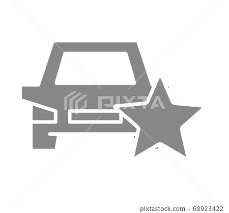 Car rating, auto with star gray icon.... - Stock Illustration [68923422 ...