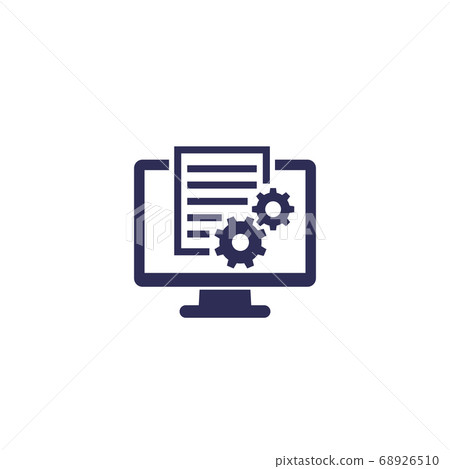 settings file, system configuration icon - Stock Illustration [68926510 ...