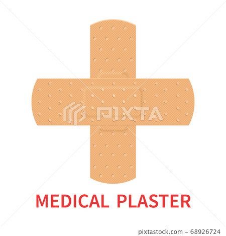 Medical plaster on white background. Realistic - Stock Illustration ...