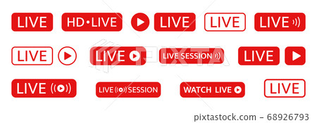Live stickers set on white background. Social - Stock Illustration ...