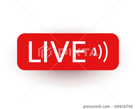 Live sticker. Live stream, video, news icon on - Stock Illustration ...