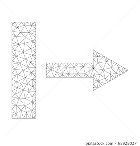 Mesh Vector Pull Right Icon - Stock Illustration [68929027] - PIXTA