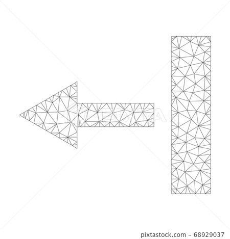 Mesh Vector Pull Left Icon - Stock Illustration [68929037] - PIXTA