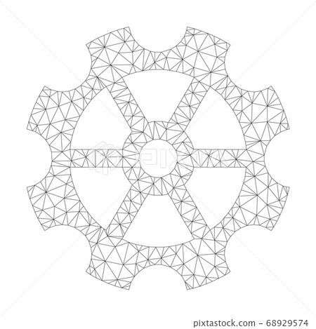 Mesh Vector Gear Icon - Stock Illustration [68929574] - PIXTA